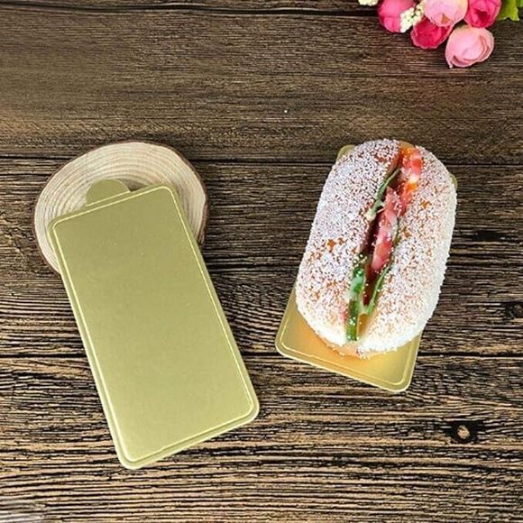 Unbranded | Kitchen | Rectangle Mini Cake Boards 0pcs Mousse Gold Paper ...